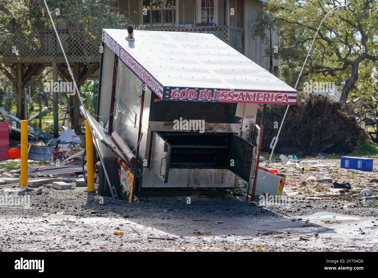 Damage from Hurricane Helene is seen on September 27, 2024 in Keaton ...