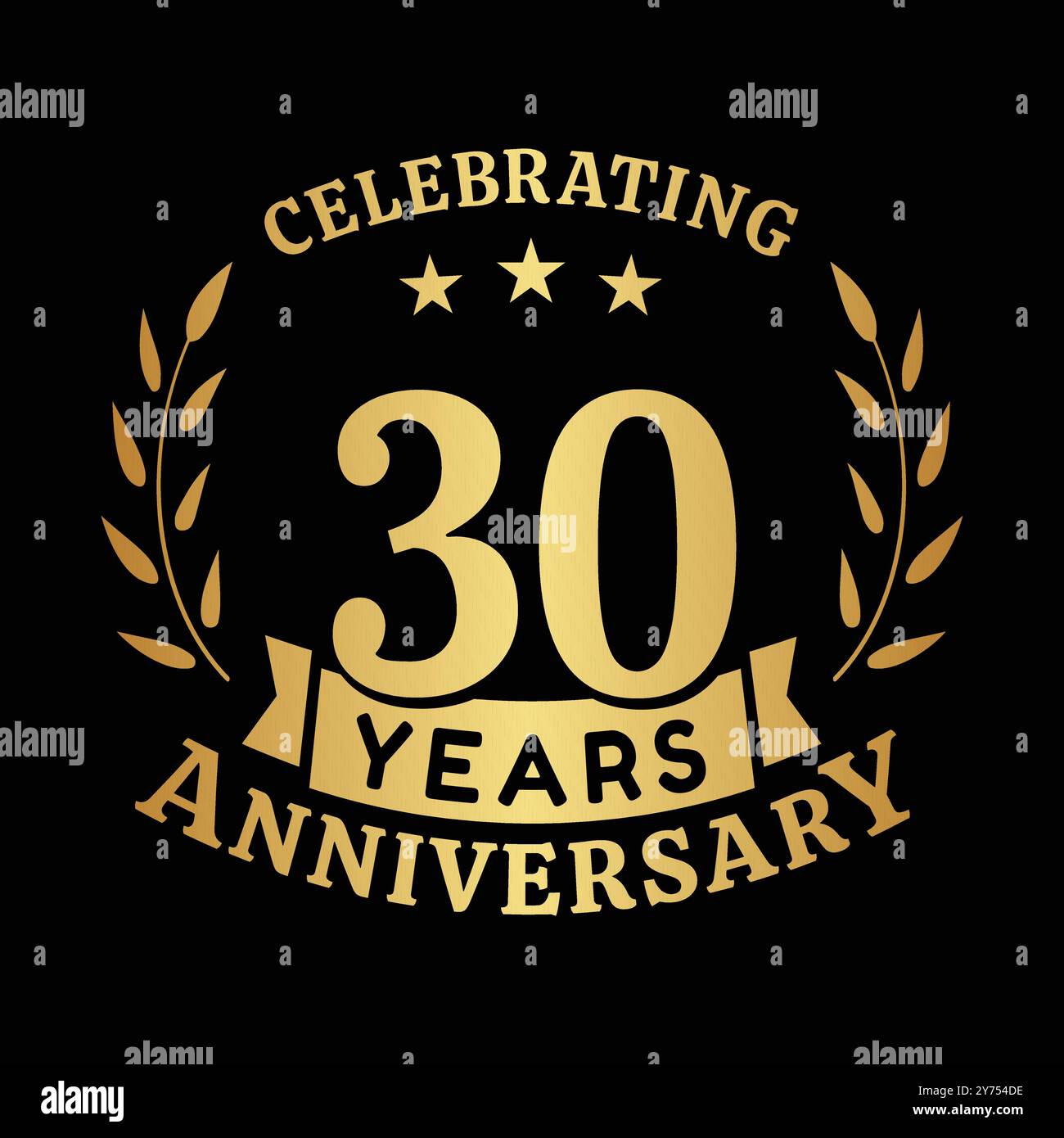 30th anniversary celebration design template. 30 years vector and illustration Stock Vector ...