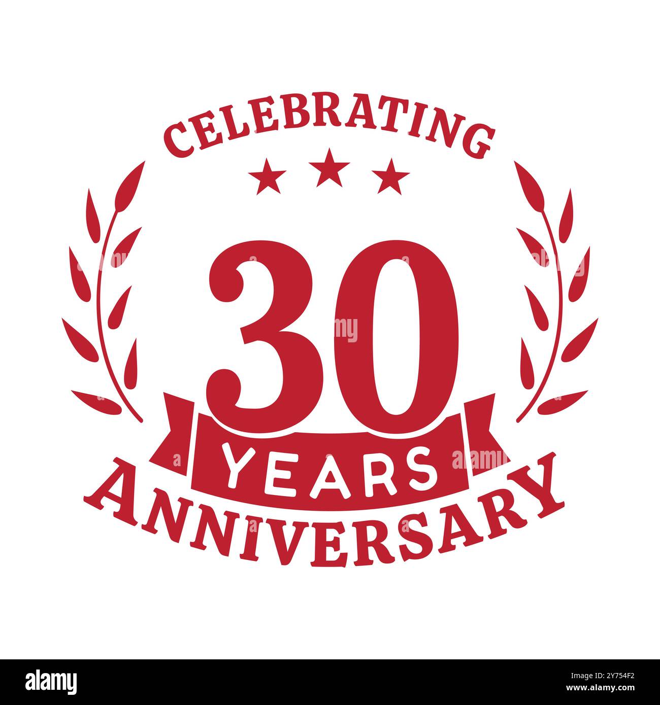30th anniversary celebration design template. 30 years vector and ...