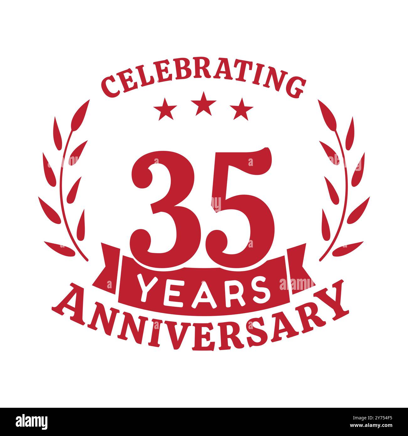 35th anniversary celebration design template. 35 years vector and ...