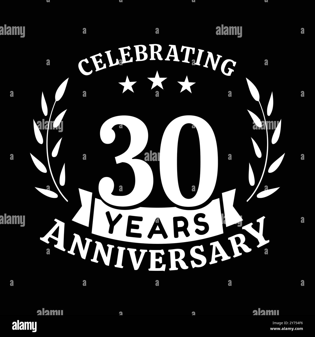 30th anniversary celebration design template. 30 years vector and ...