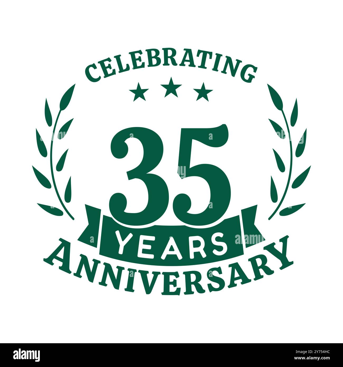 35th anniversary celebration design template. 35 years vector and ...