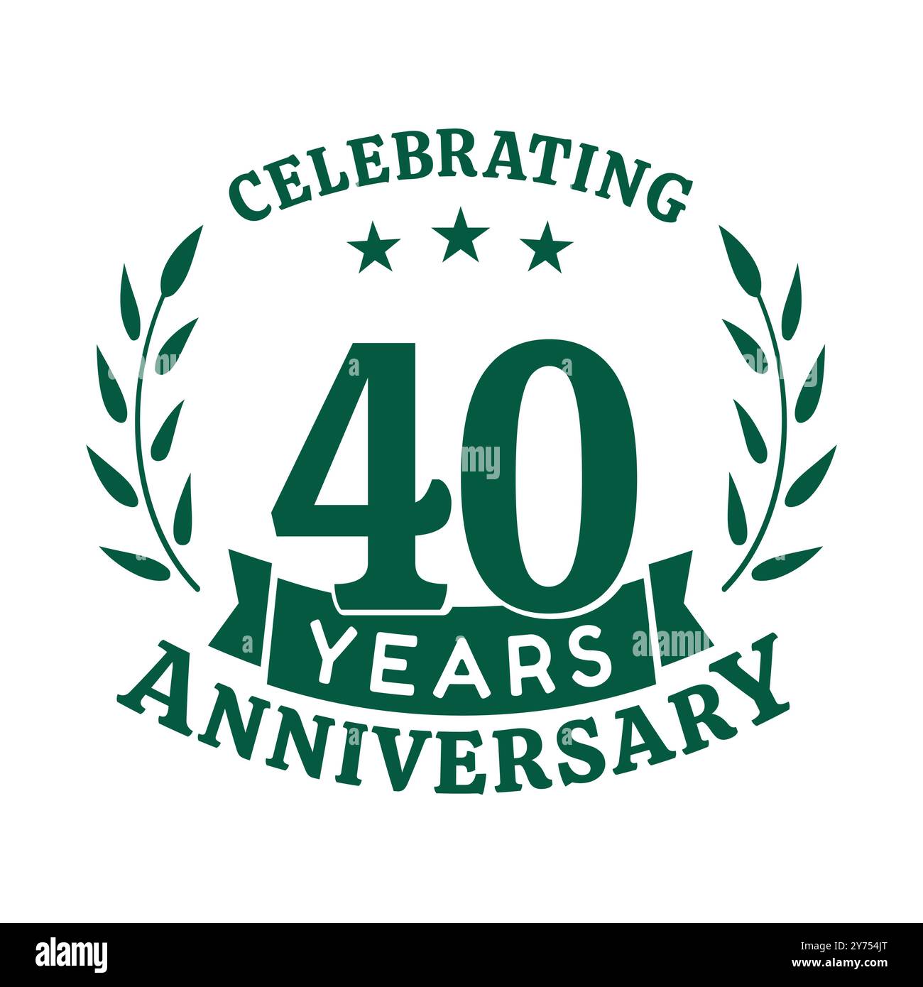 40th anniversary celebration design template. 40 years vector and ...