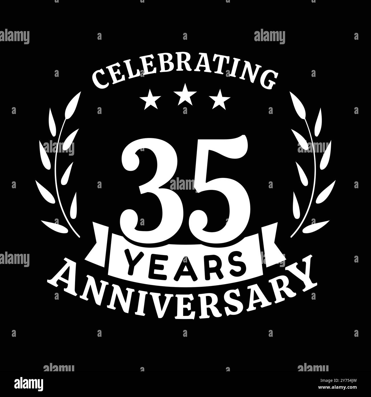 35th anniversary celebration design template. 35 years vector and ...