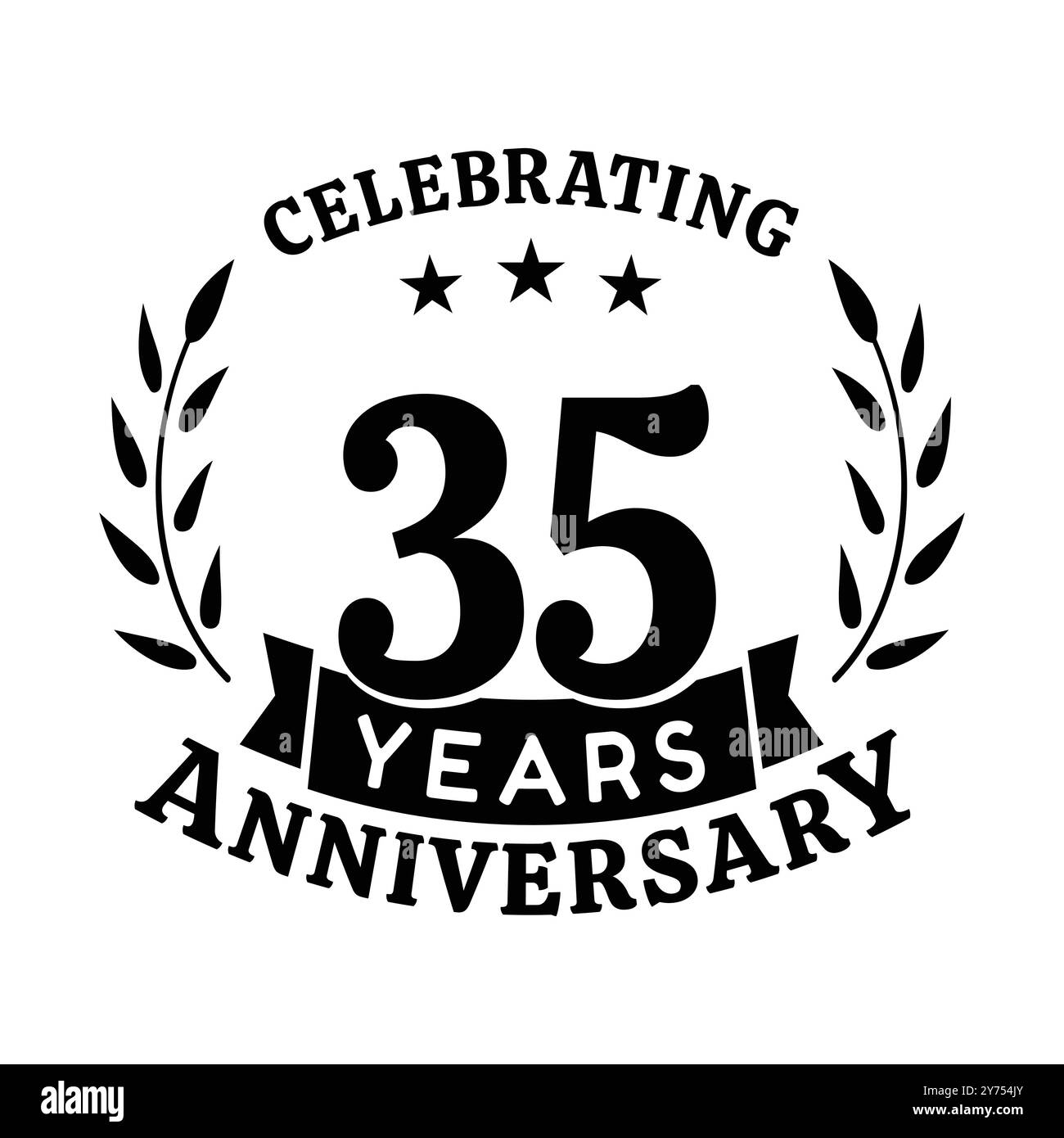 35th anniversary celebration design template. 35 years vector and ...