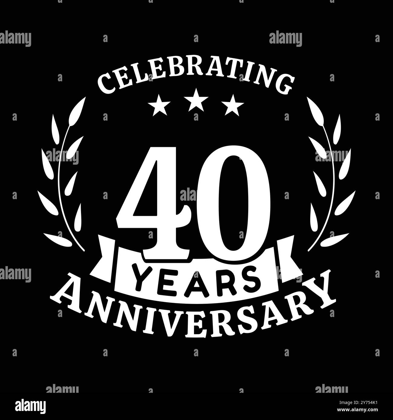 40th anniversary celebration design template. 40 years vector and ...