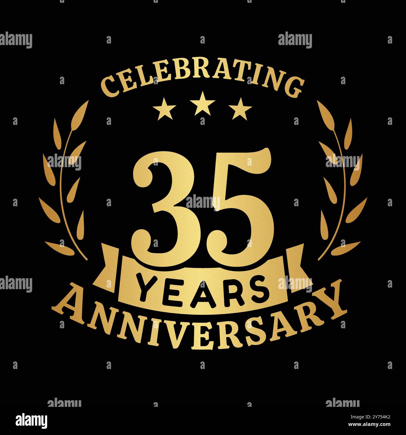 35th anniversary celebration design template. 35 years vector and ...