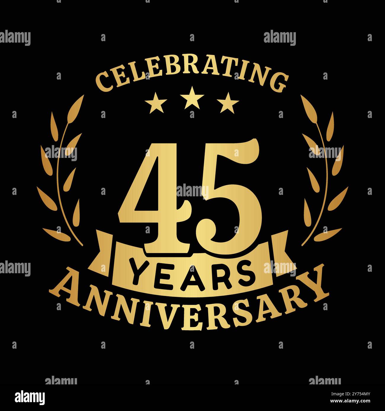 45 years decorative anniversary Stock Vector Images - Alamy