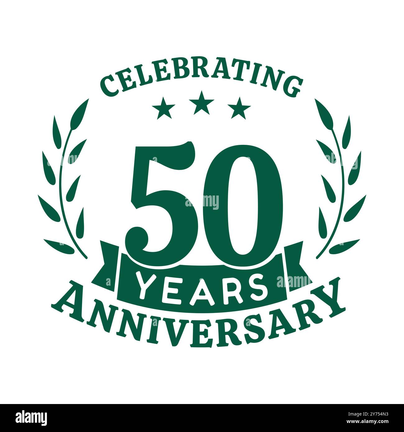 50th anniversary celebration design template. 50 years vector and ...