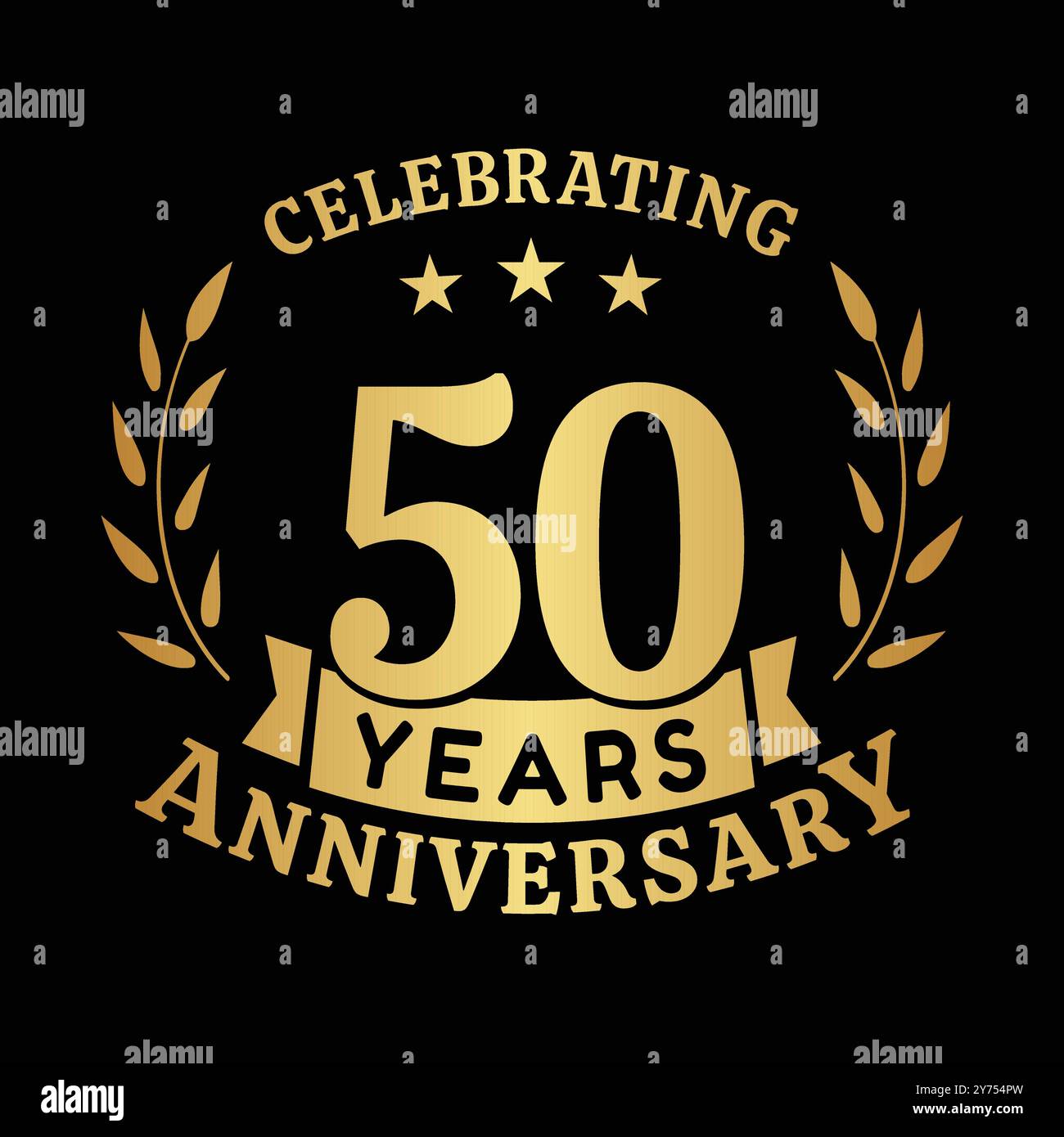 50th anniversary celebration design template. 50 years vector and ...
