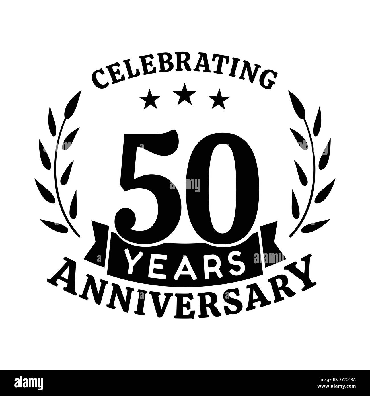 50th anniversary celebration design template. 50 years vector and ...