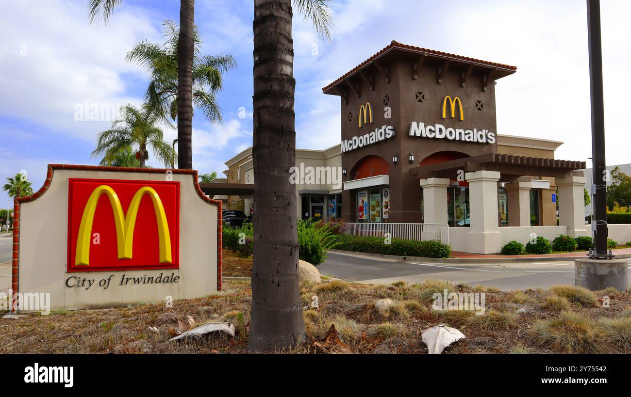 McDonald's fast food restaurant. McDonald's serve hamburgers ...
