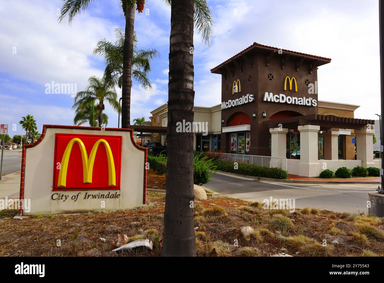 McDonald's fast food restaurant. McDonald's serve hamburgers ...