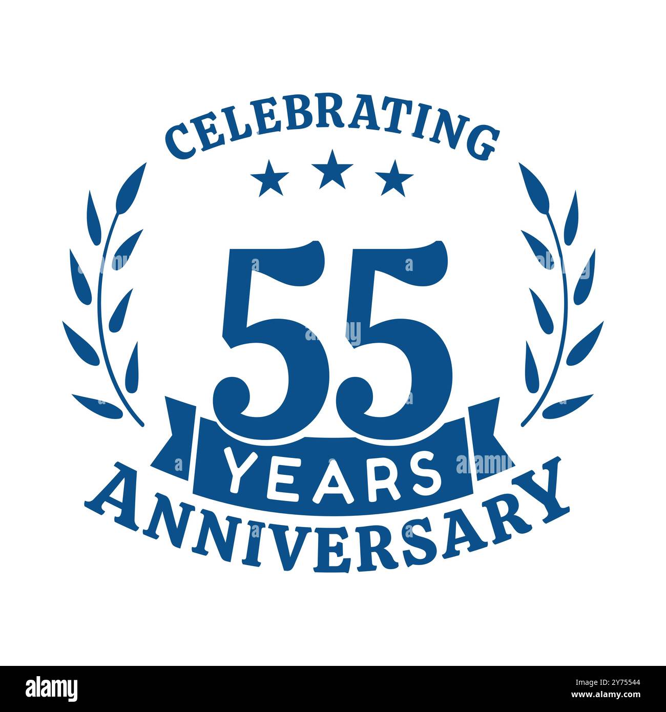 55th anniversary celebration design template. 55 years vector and ...