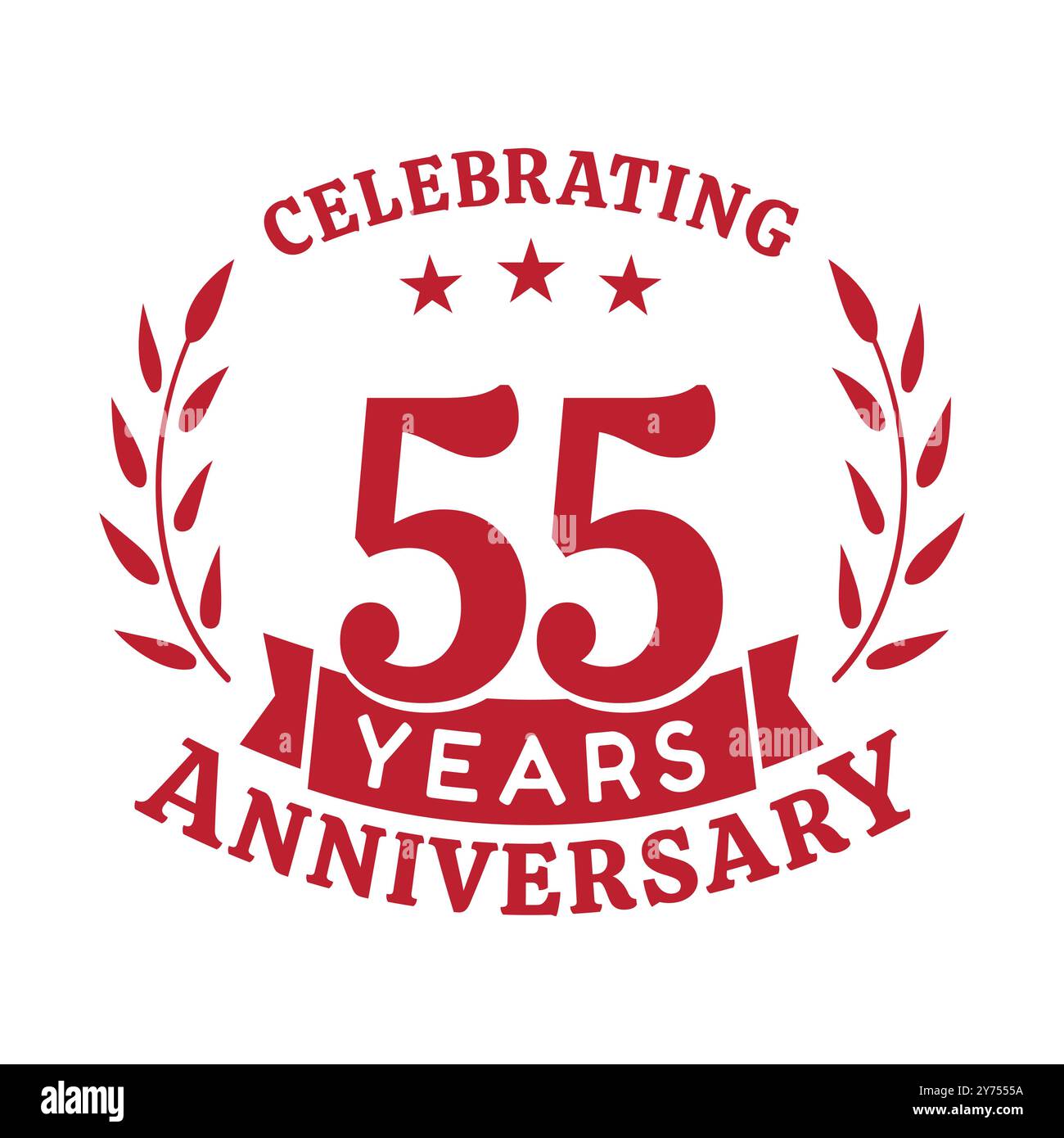 55th anniversary celebration design template. 55 years vector and ...