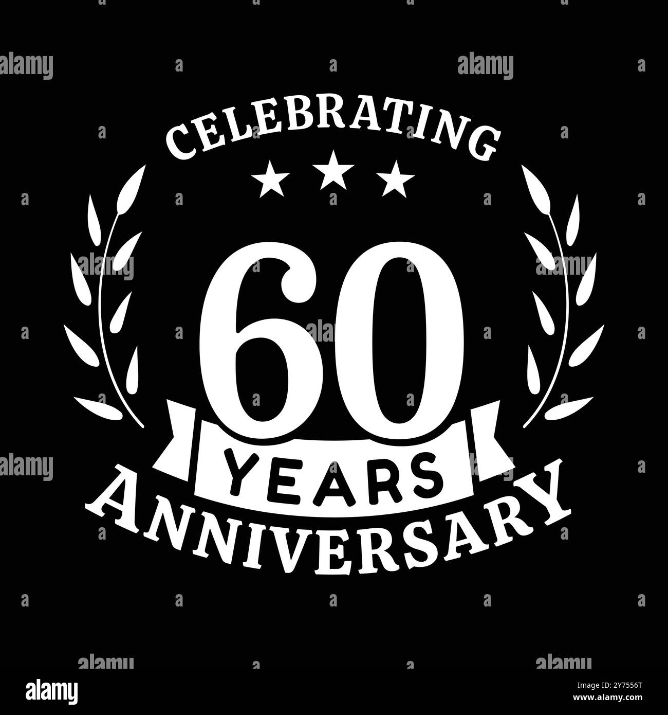 60th anniversary celebration design template. 60 years vector and ...