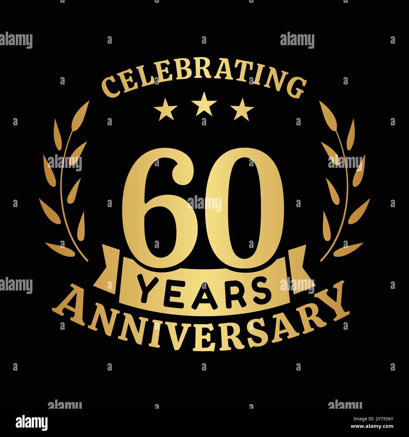 60th anniversary celebration design template. 60 years vector and ...
