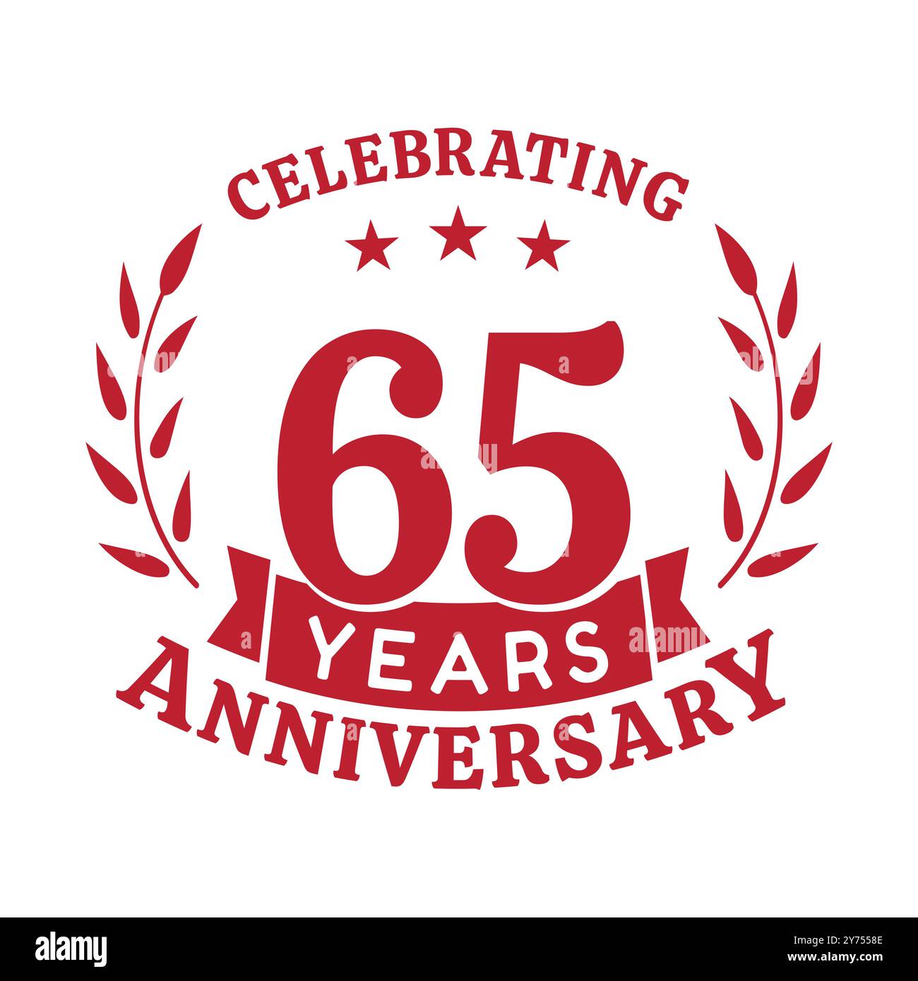 65th anniversary celebration design template. 65 years vector and ...