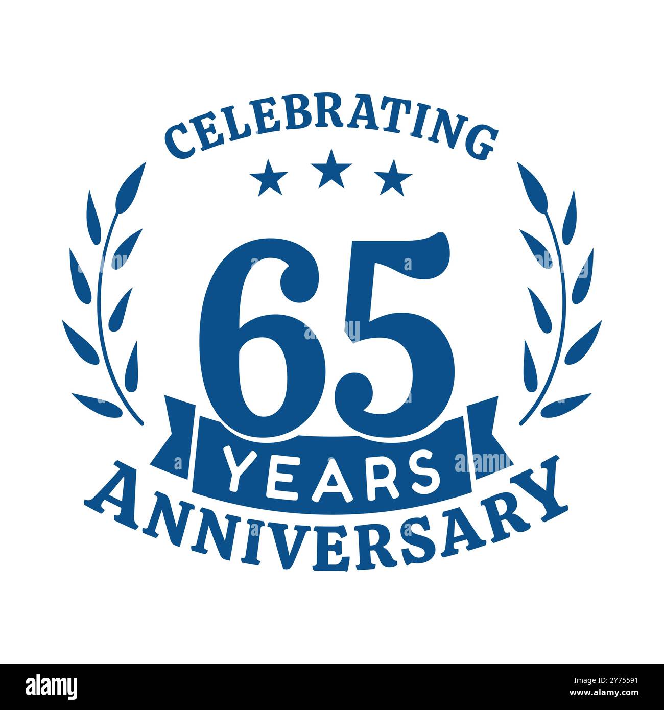65th anniversary celebration design template. 65 years vector and ...