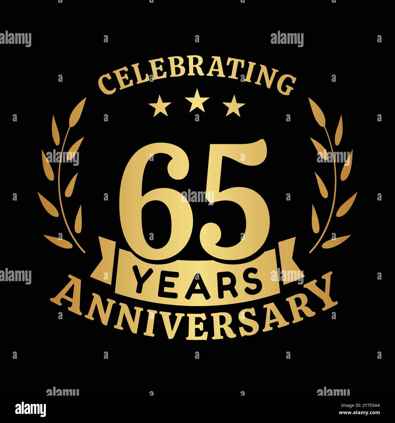 65th anniversary celebration design template. 65 years vector and ...