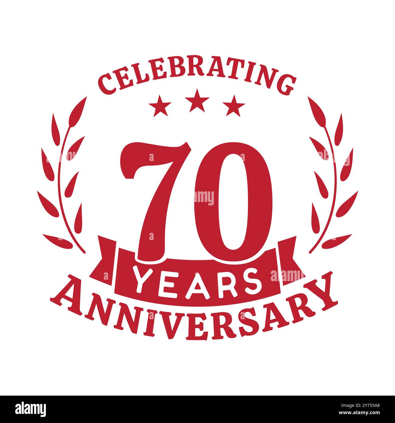 70th anniversary celebration design template. 70 years vector and ...