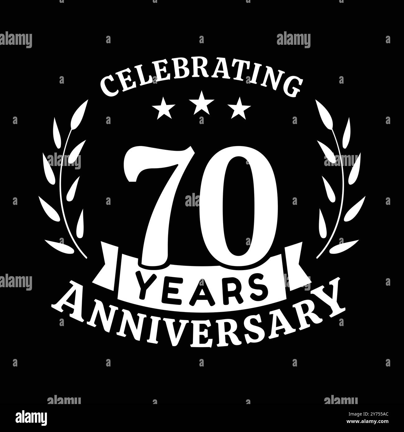 70th anniversary celebration design template. 70 years vector and ...