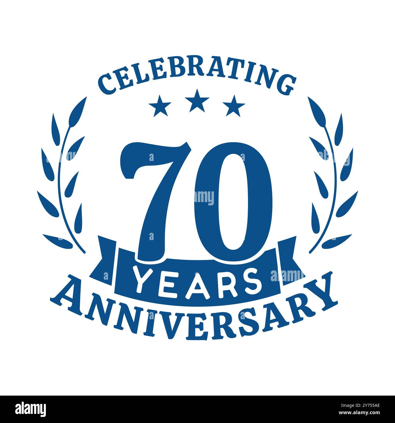 70th anniversary celebration design template. 70 years vector and ...