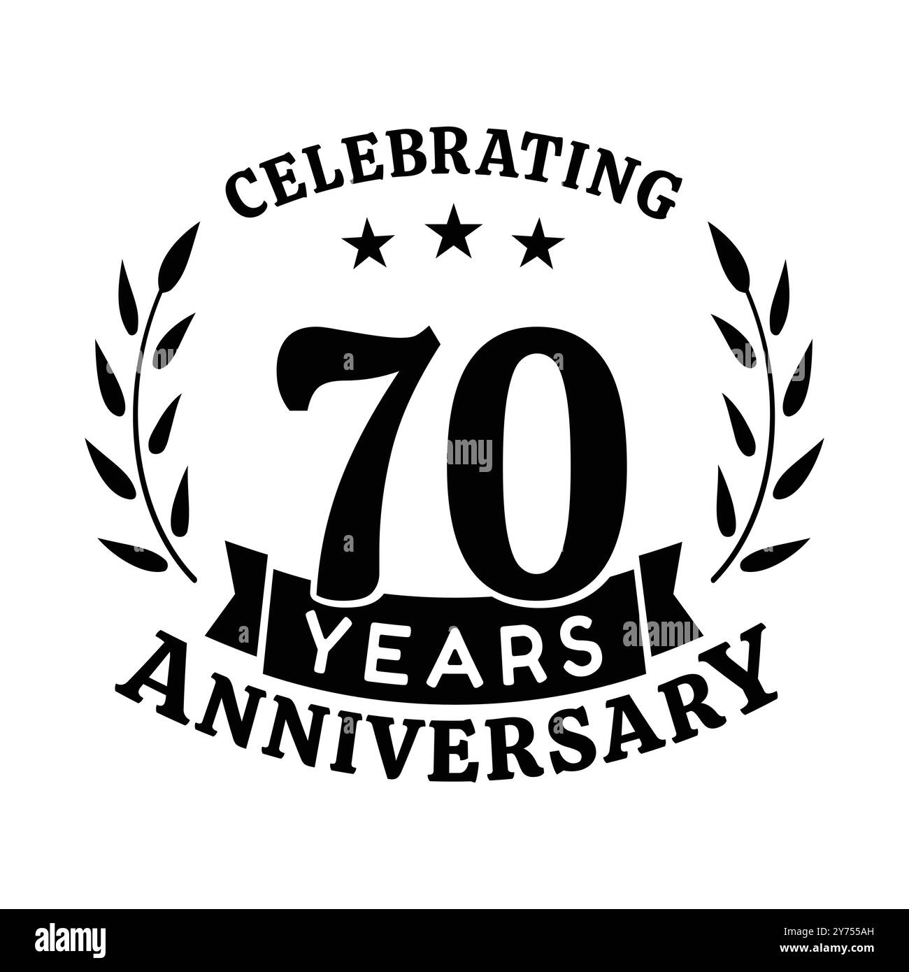 70th anniversary celebration design template. 70 years vector and ...