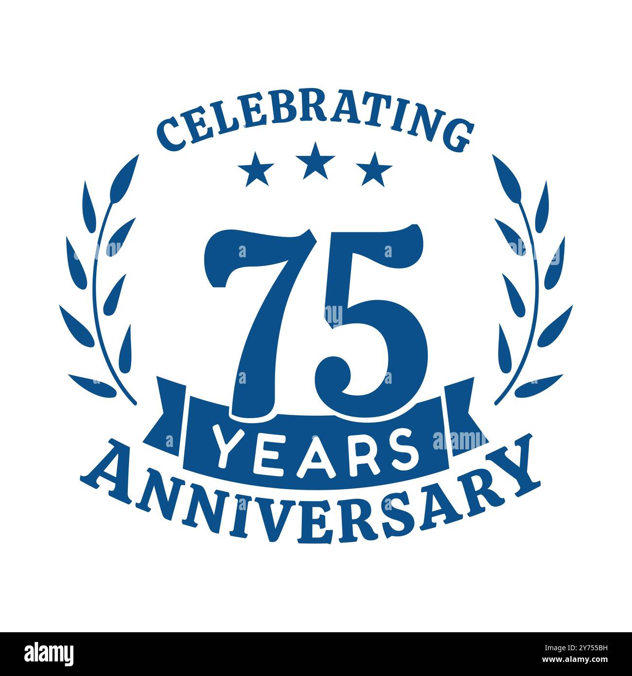 75th anniversary celebration design template. 75 years vector and ...