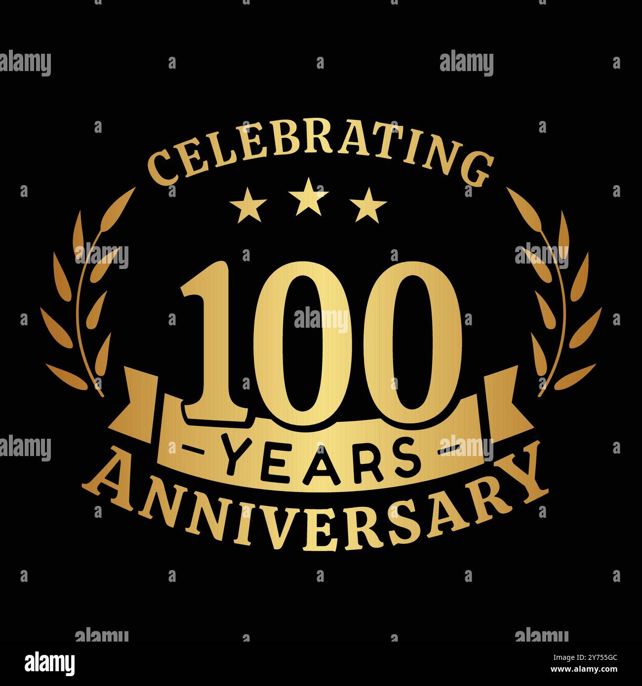100th anniversary celebration design template. 100 years vector and ...