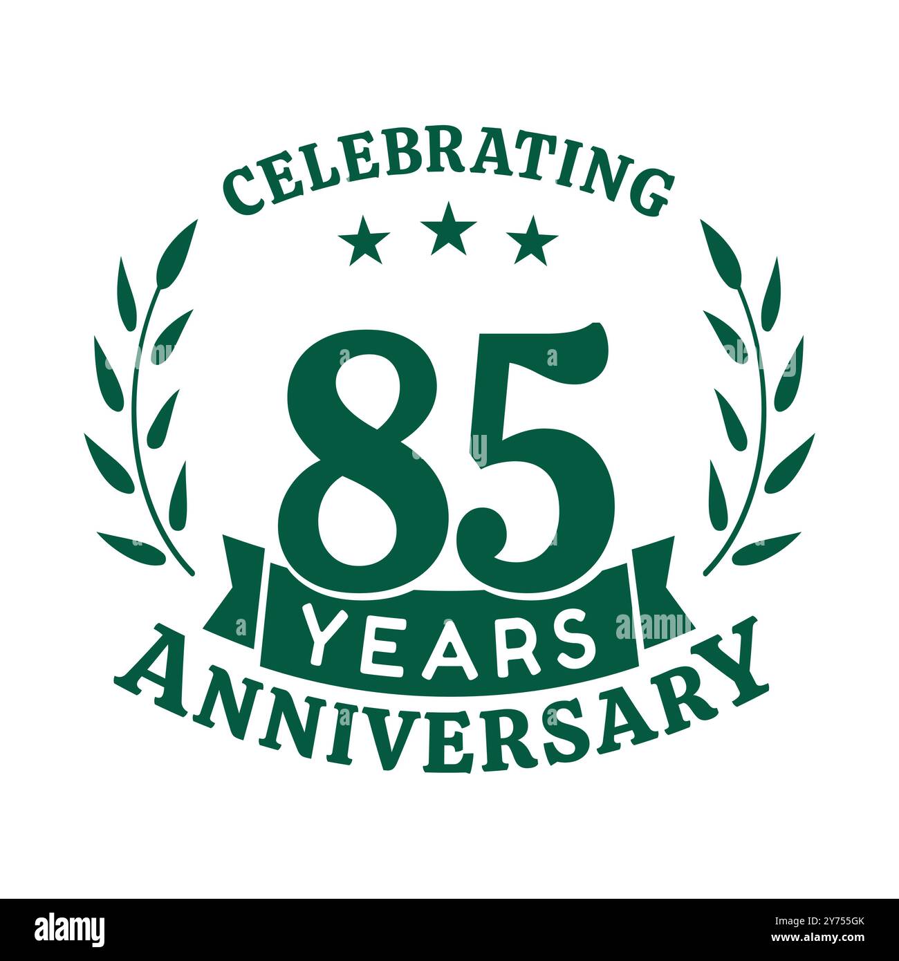 85th anniversary celebration design template. 85 years vector and ...