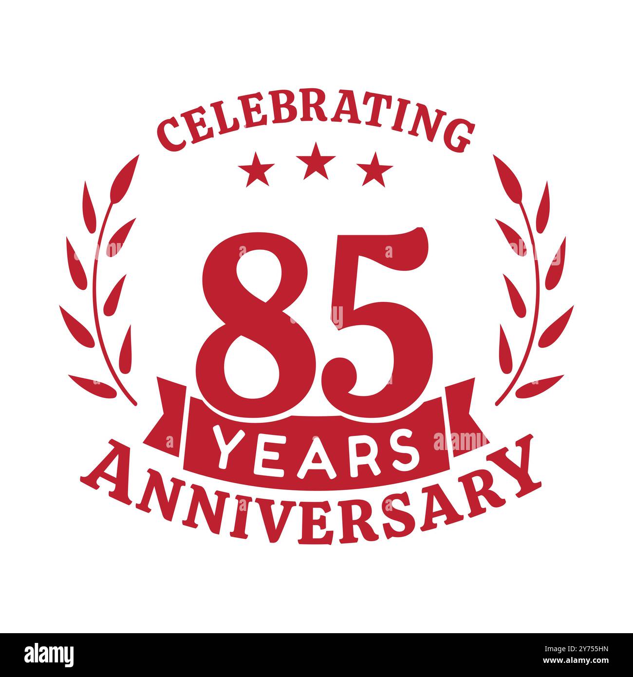 85th anniversary celebration design template. 85 years vector and ...