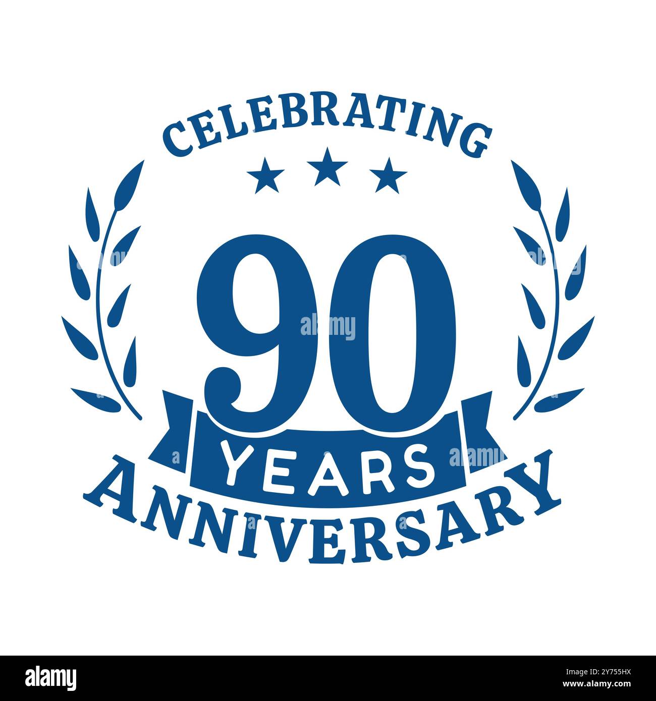 90th anniversary celebration design template. 90 years vector and ...
