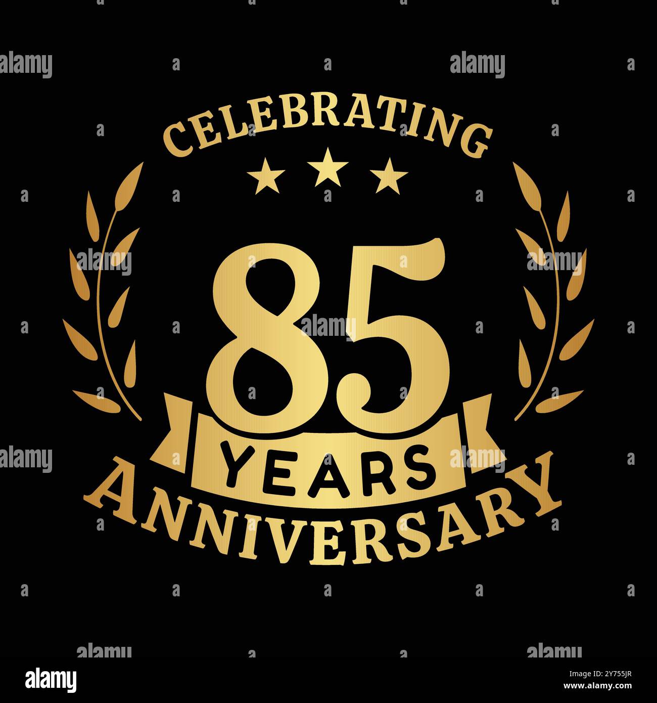 85th anniversary celebration design template. 85 years vector and ...