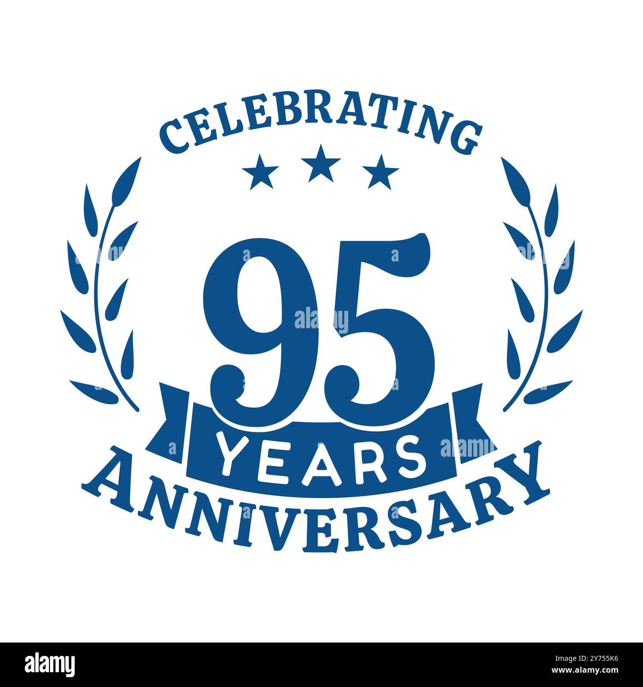 95th anniversary celebration design template. 95 years vector and ...