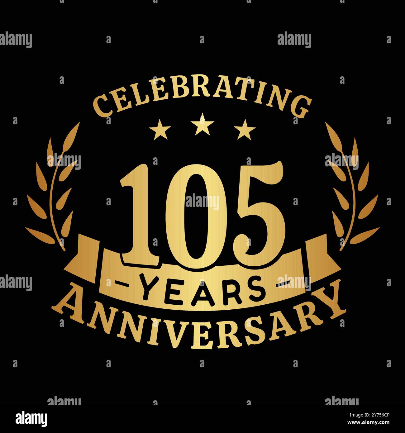 105th anniversary celebration design template. 105 years vector and ...