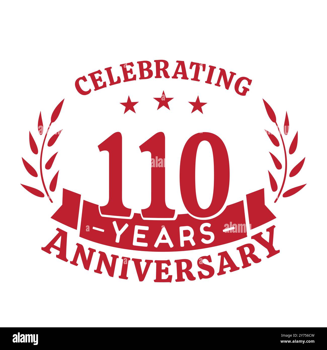 110th anniversary celebration design template. 110 years vector and ...