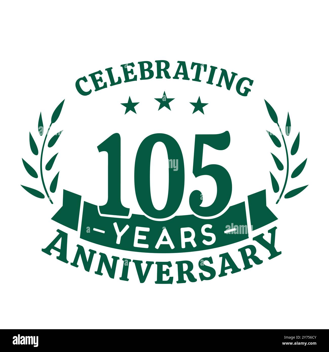105th anniversary celebration design template. 105 years vector and ...