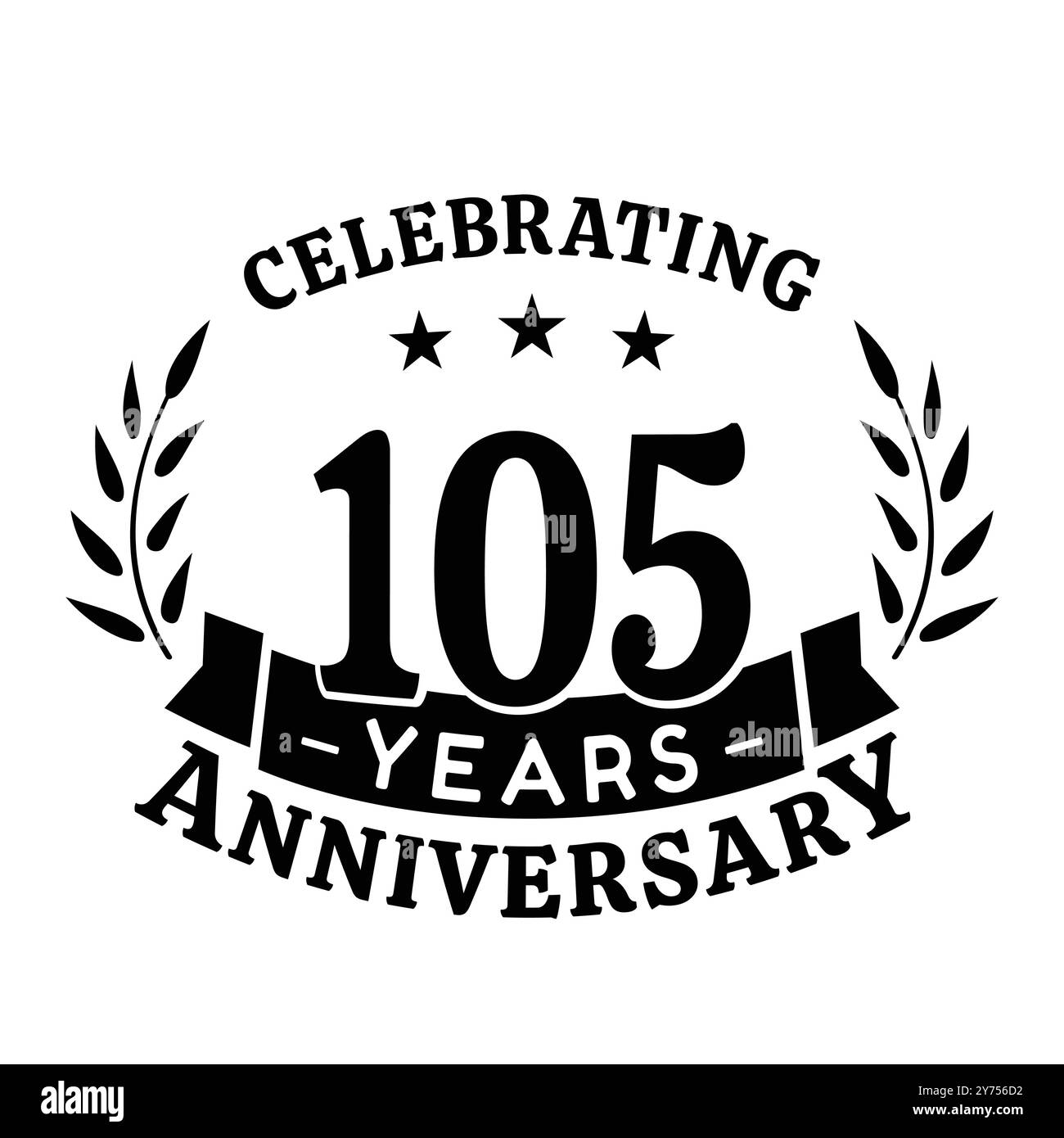 105th anniversary celebration design template. 105 years vector and ...