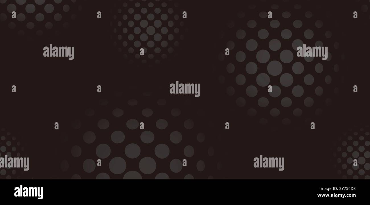 Vector Seamless Abstract Futuristic Background With Glowing Dot Patterns. Horizontally ...