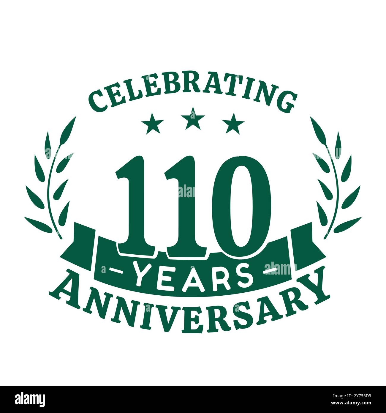 110th anniversary celebration design template. 110 years vector and ...