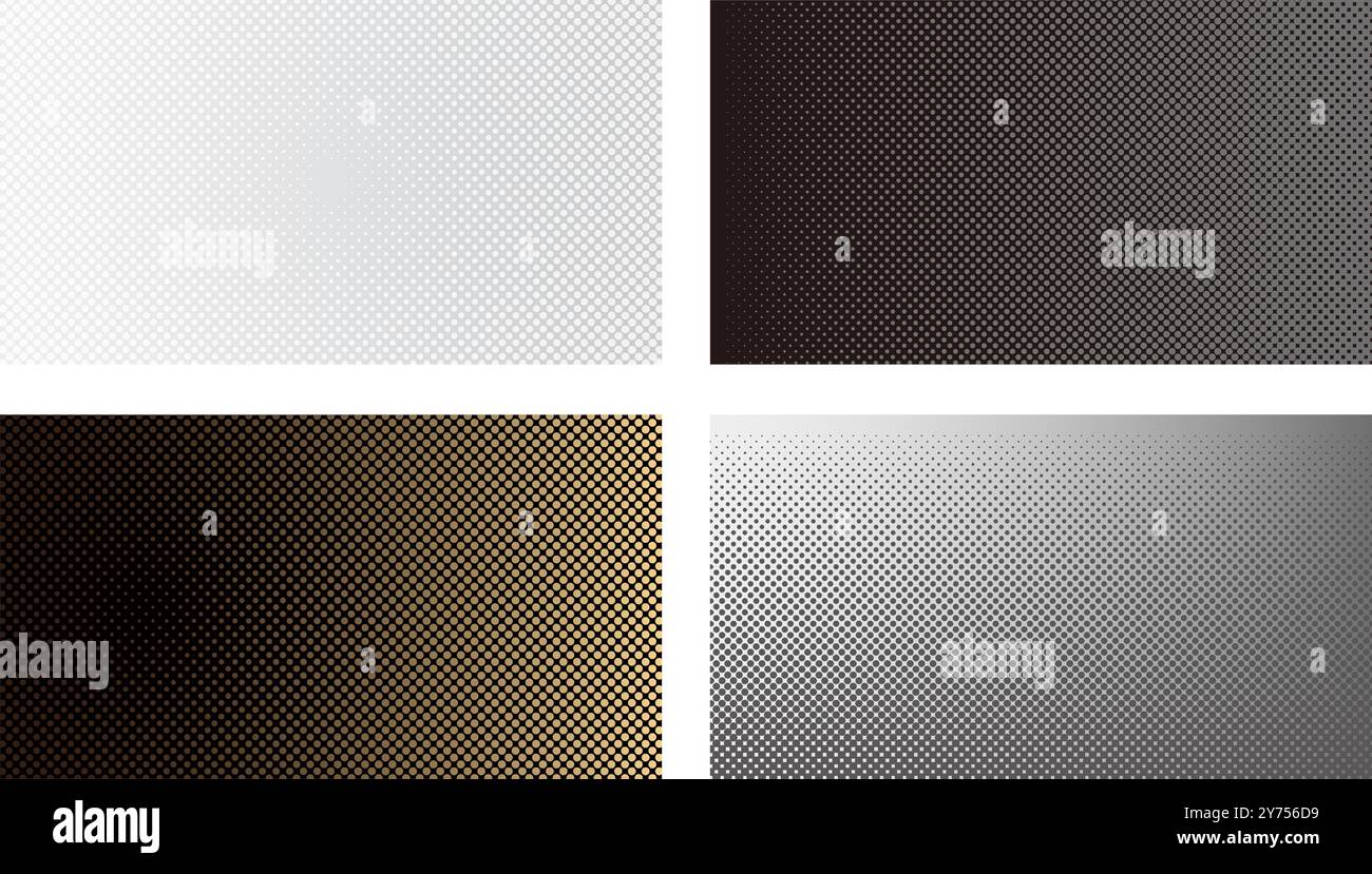 Vector Halftone Pattern Background Set Isolated On A White Background ...