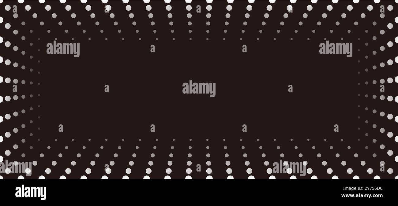 Vector Seamless Frame And Background Illustration With Abstract Dot ...