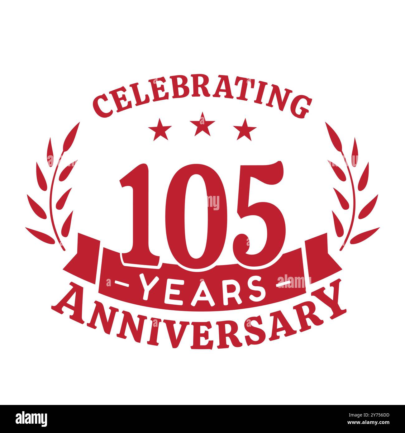 105th anniversary celebration design template. 105 years vector and ...