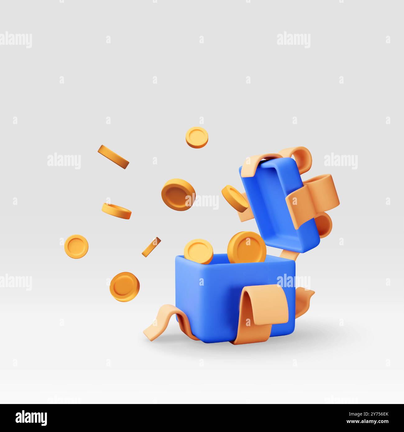 Gift box full money Stock Vector Images - Alamy