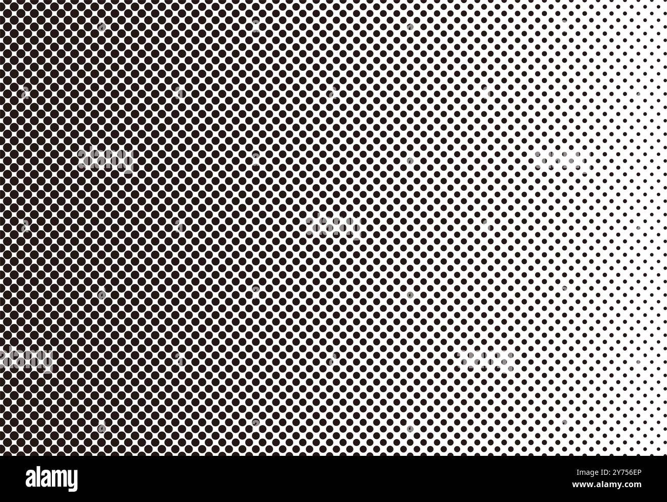 Vector Seamless Monochrome Halftone Texture Isolated On A White ...