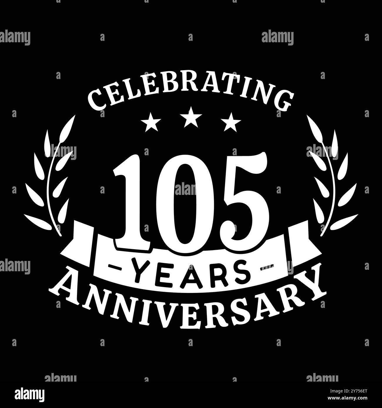 105th anniversary celebration design template. 105 years vector and ...