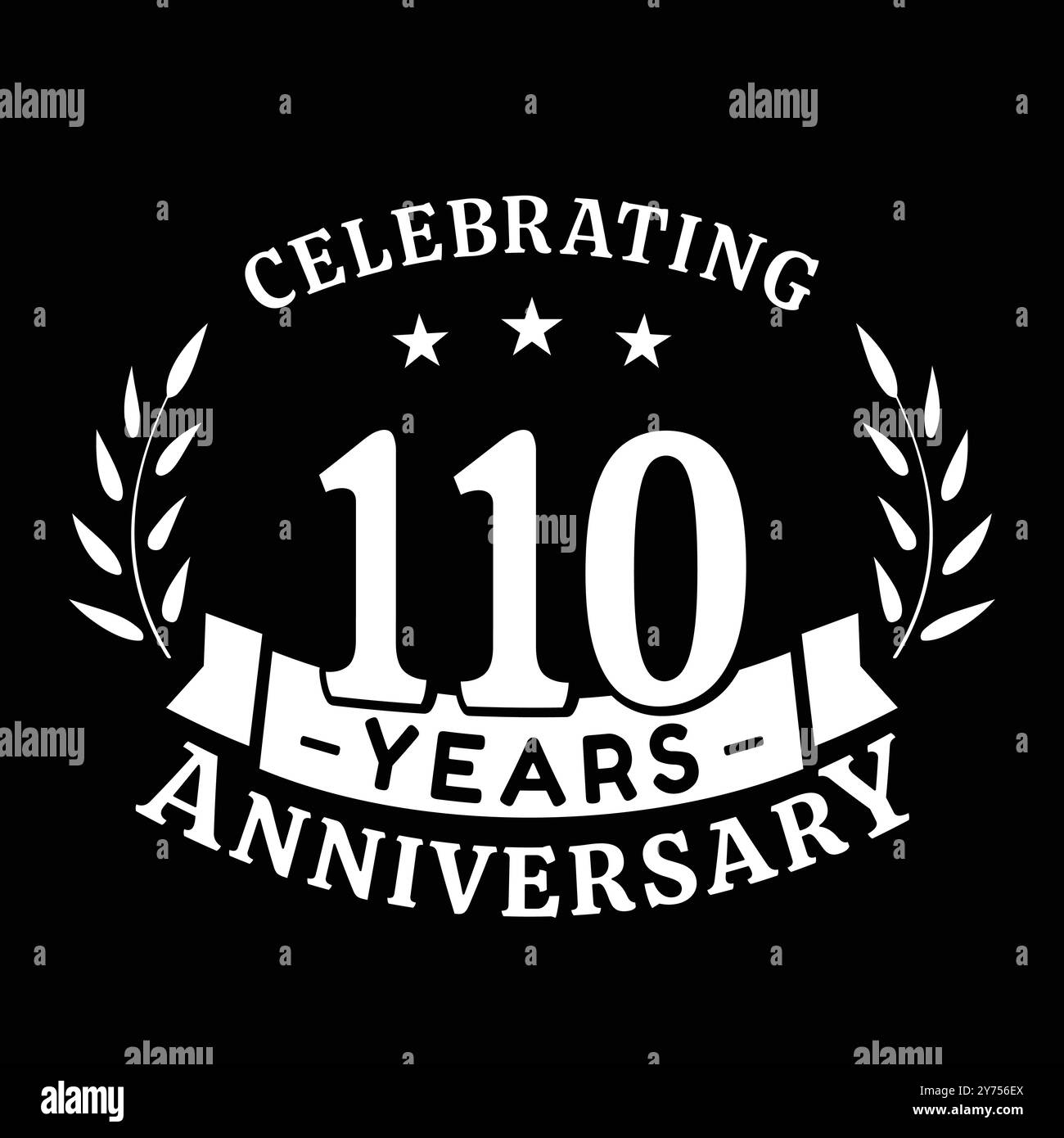 110th anniversary celebration design template. 110 years vector and ...