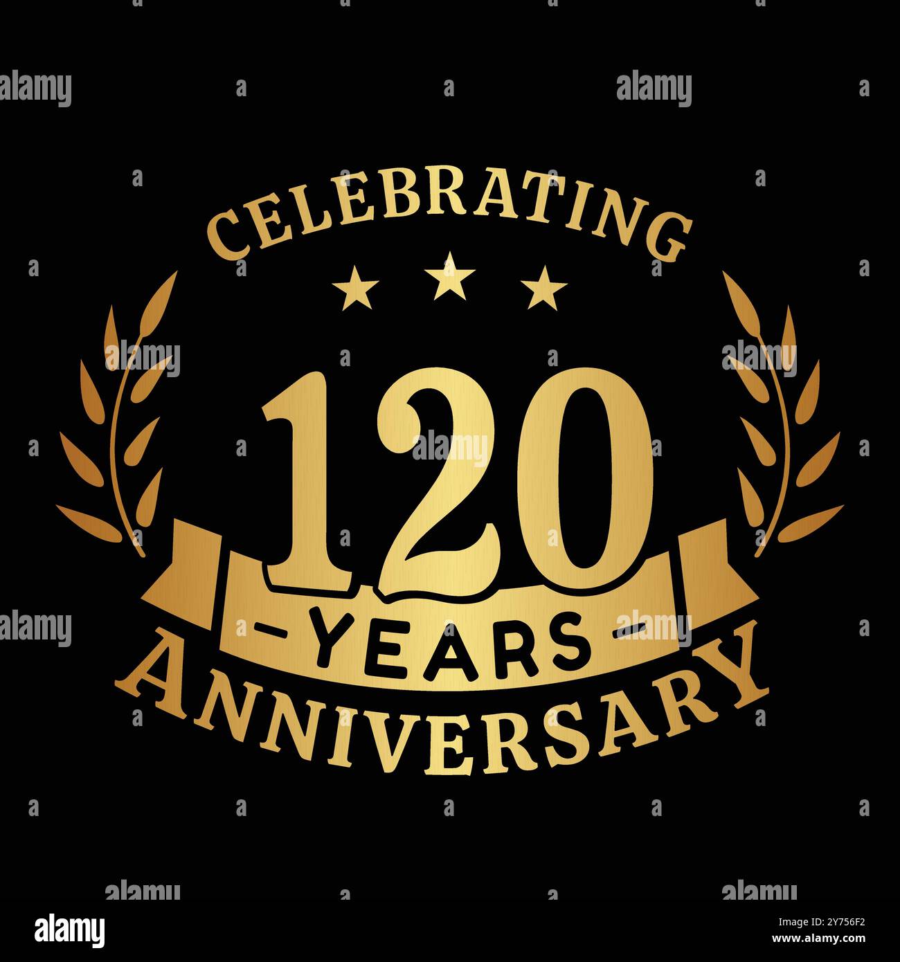 120th anniversary celebration design template. 120 years vector and ...