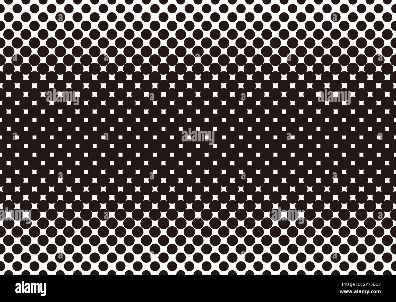 Vector Seamless Monochrome Halftone Texture Isolated On A White Background Horizontally